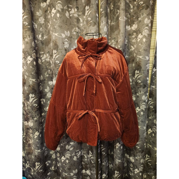 Future Collective | Jackets & Coats | Future Collective Burgundy Velvet ...
